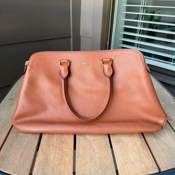 Polo Ralph Lauren | Bags | Ralph Lauren Lauren Bag Os Brown Leather ...